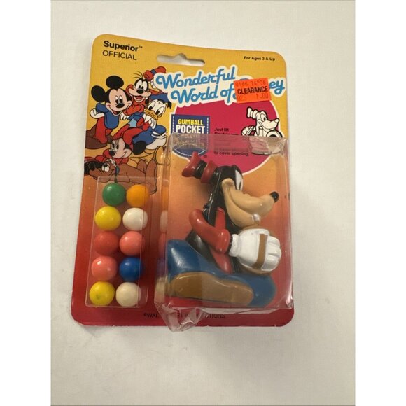 Other | Vintage Wonderful World Of Disney Goofy Gum Ball Dispenser New ...
